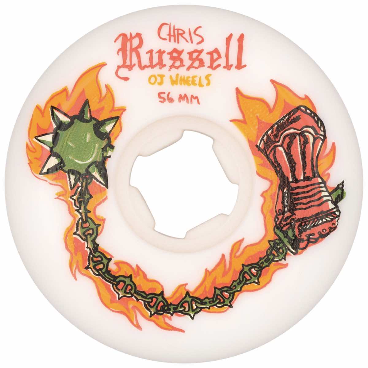 OJ Wheels Chris Russell Elite Hardline 56mm 101a White - 🏂 Exclusive ...